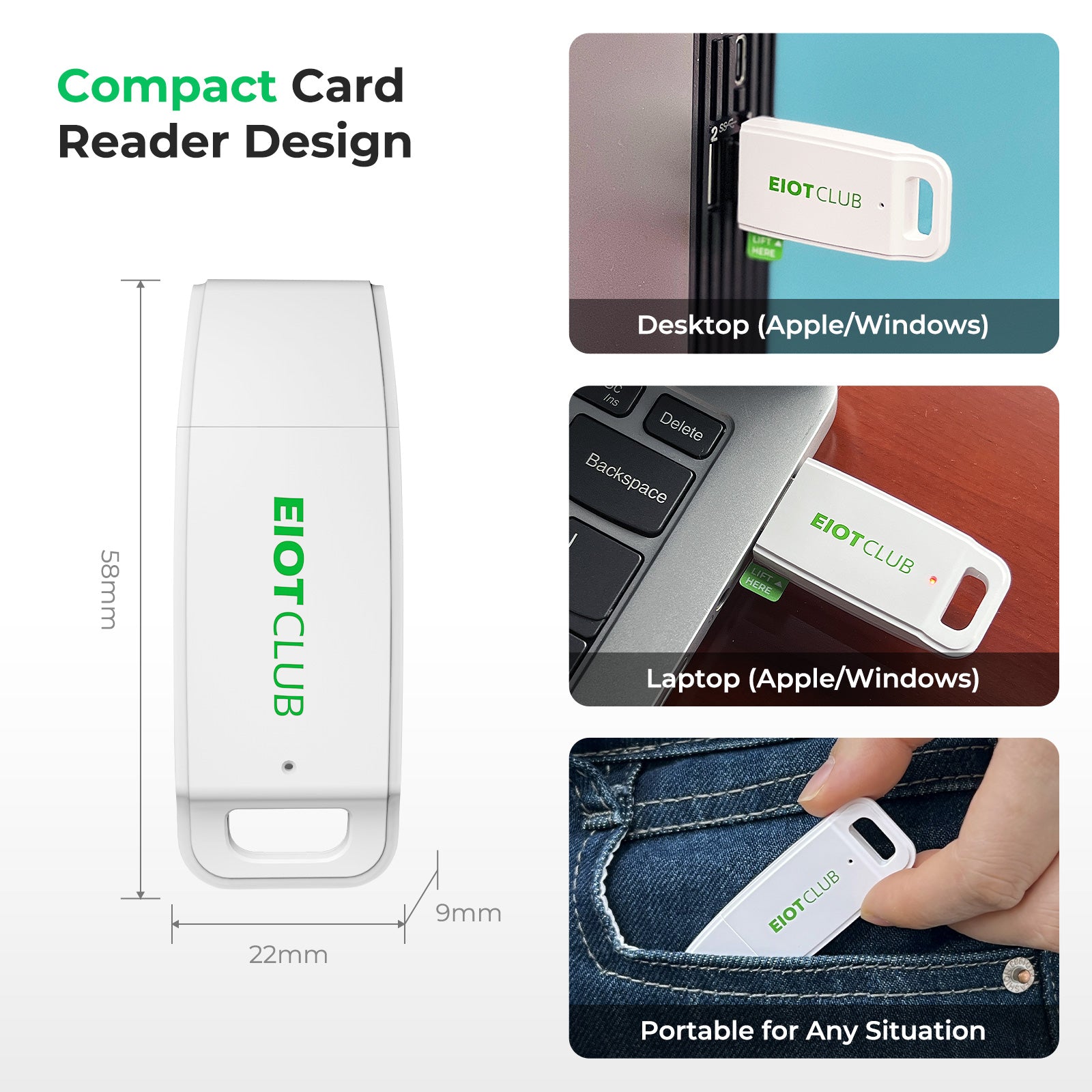 EIOTCLUB eSIM Reader - iPhone/Android/Router Compatible | Global ...